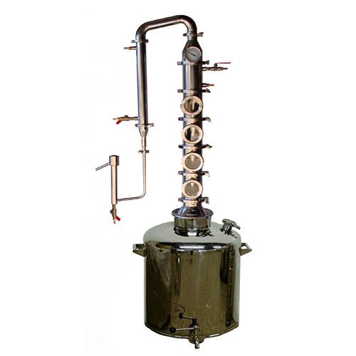 16 Gallon Stainless 4 Inch Mile Hi Flute - 4 Sections | Mile Hi Distilling