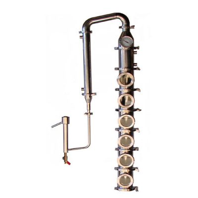 16 Gallon Stainless 4 Inch Mile Hi Flute - 4 Sections | Mile Hi Distilling